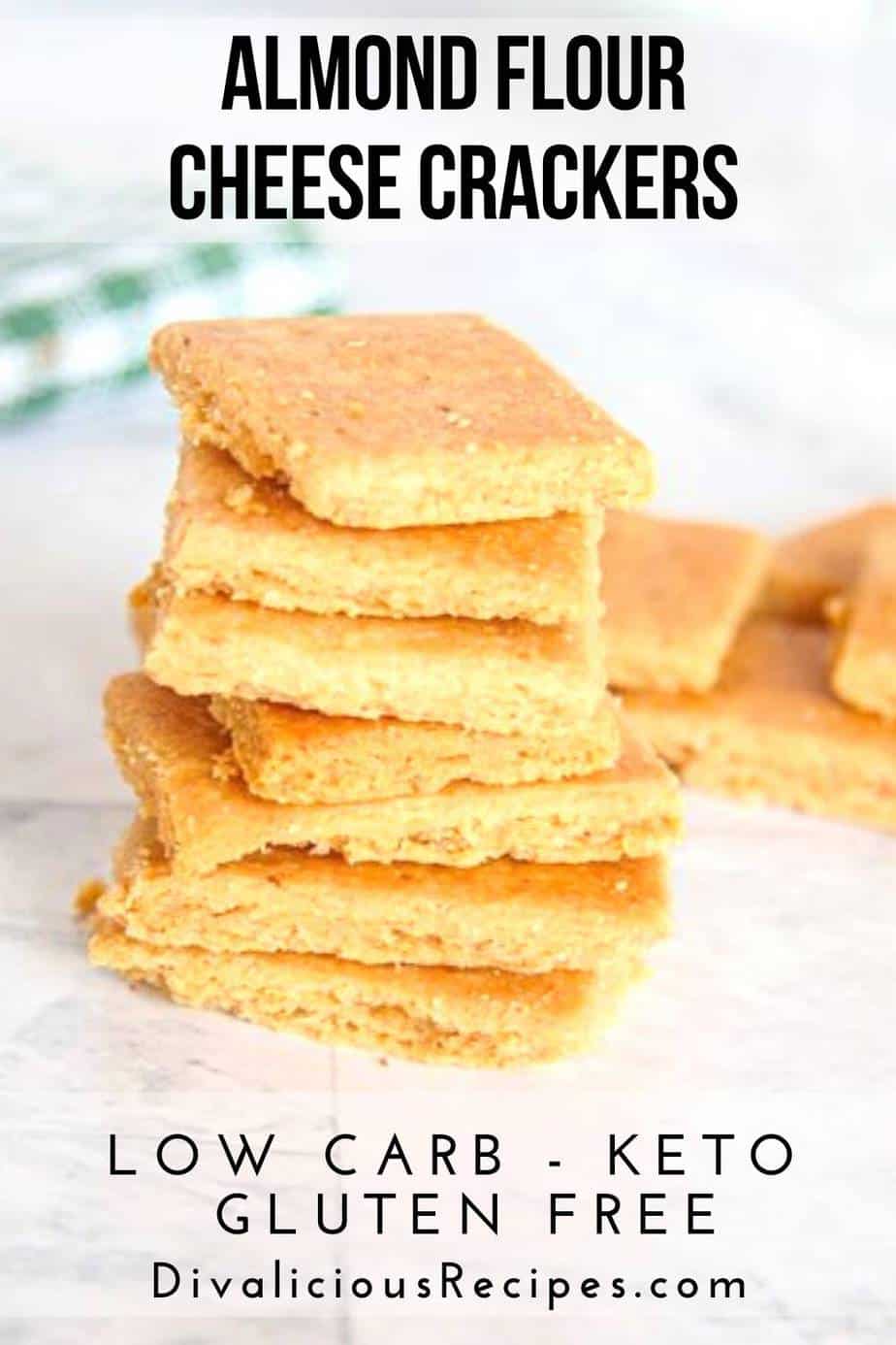 Keto Almond Flour Cheese Crackers