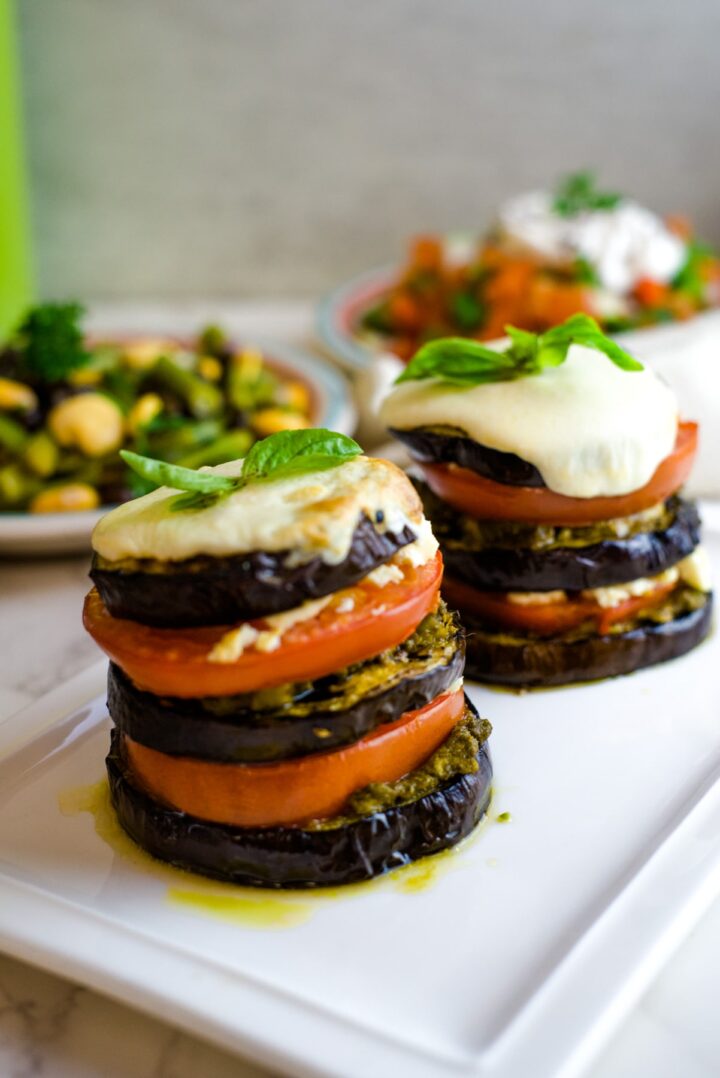 Grilled Eggplant Stacks