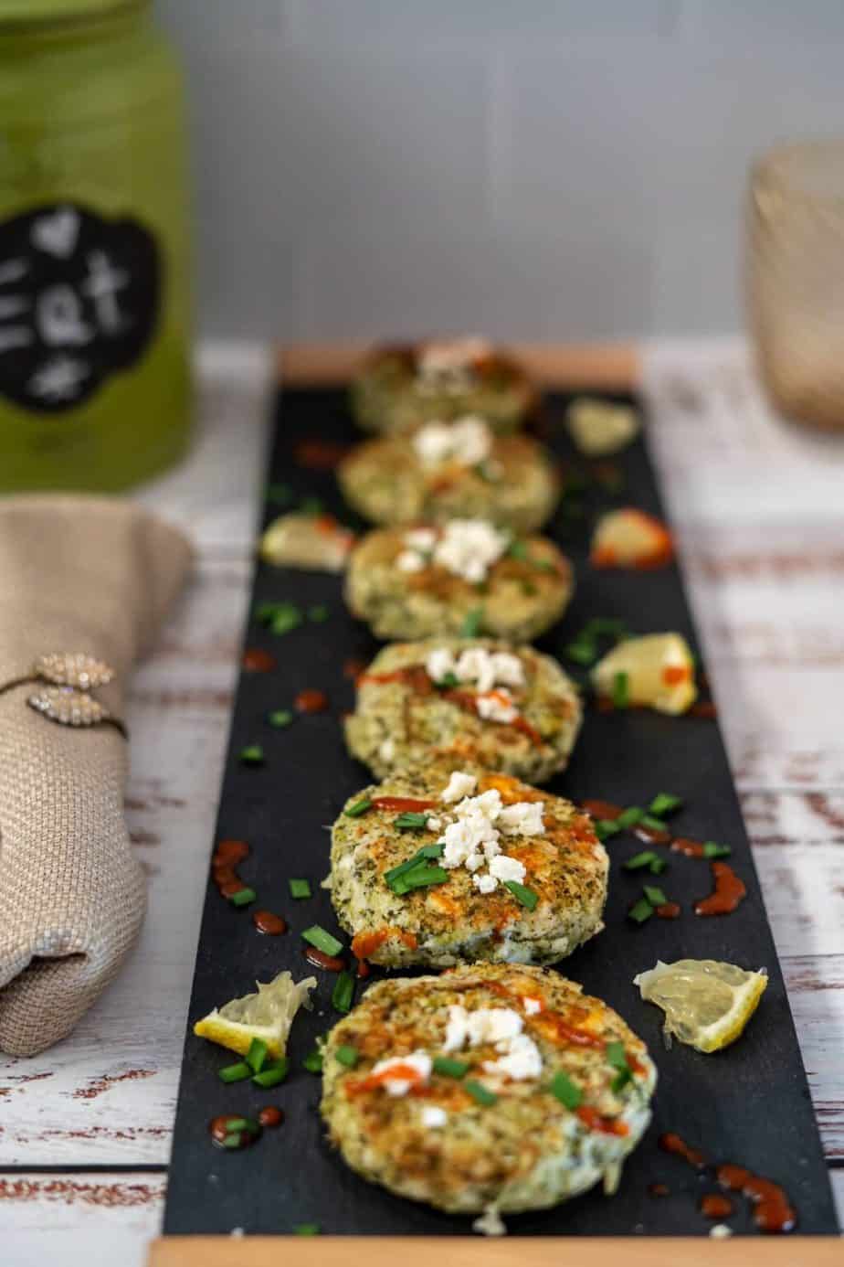 Broccoli, Lemon and Feta Fritters