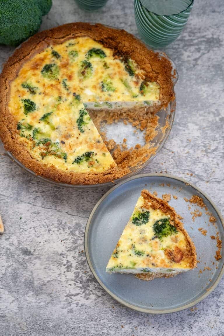 Broccoli & Blue Cheese Quiche - Divalicious Recipes