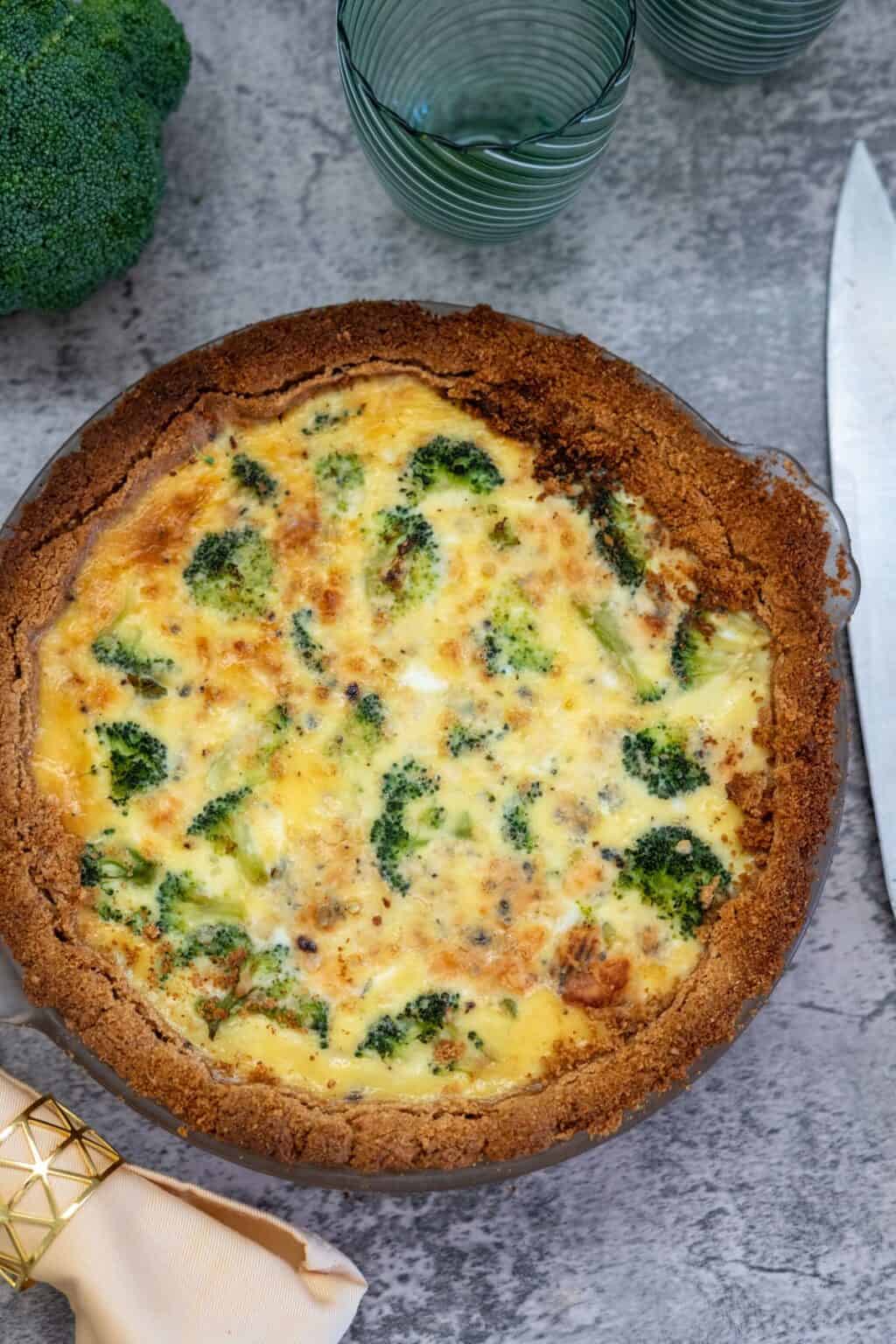 Broccoli & Blue Cheese Quiche