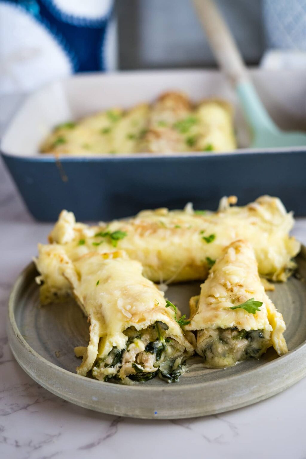 Chicken Florentine Crepes