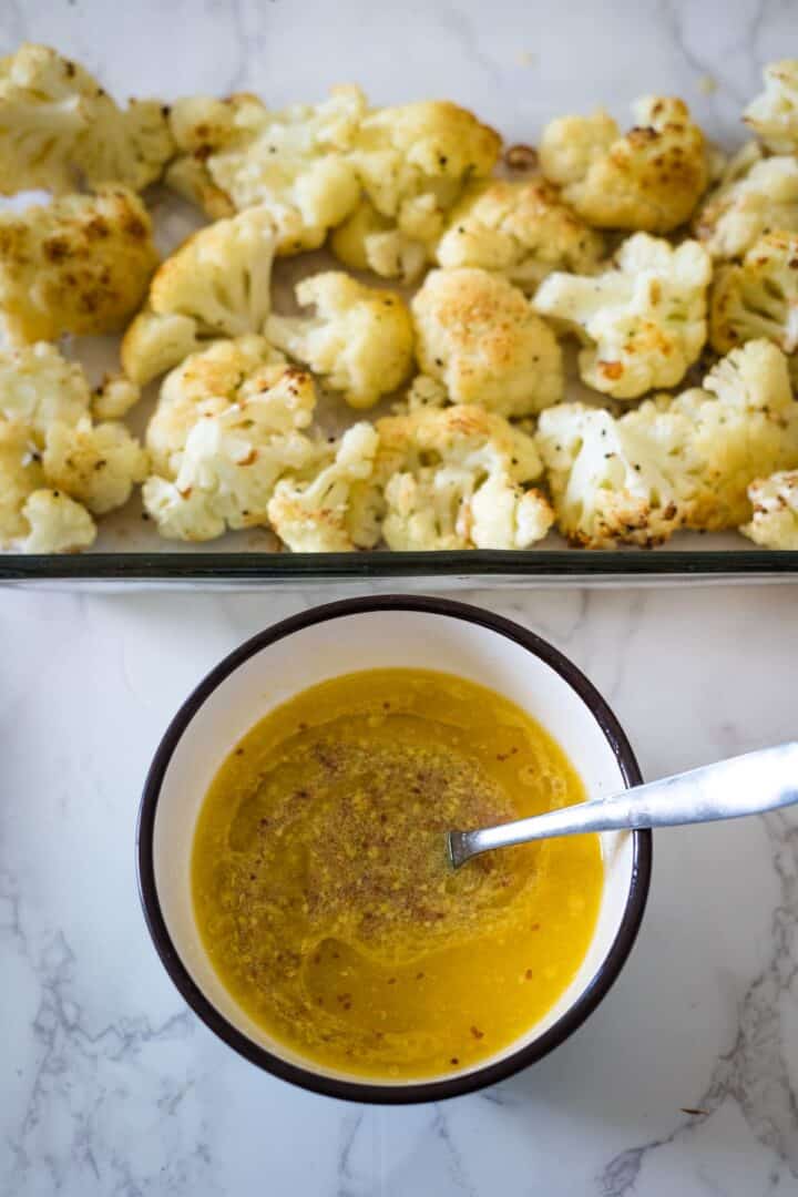 Dijon Mustard Roasted Cauliflower