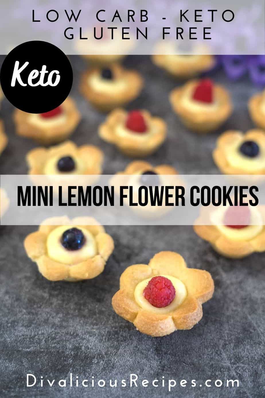 Keto Lemon Flower Cookies