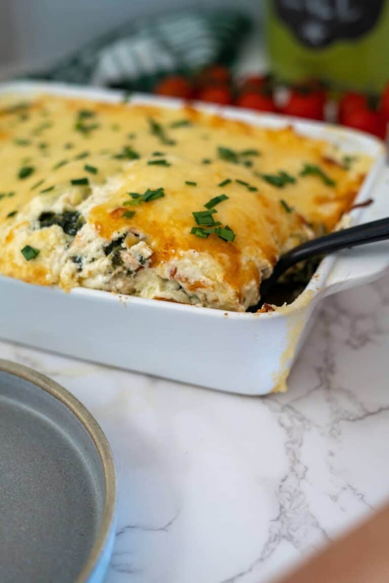Salmon Spinach Lasagna