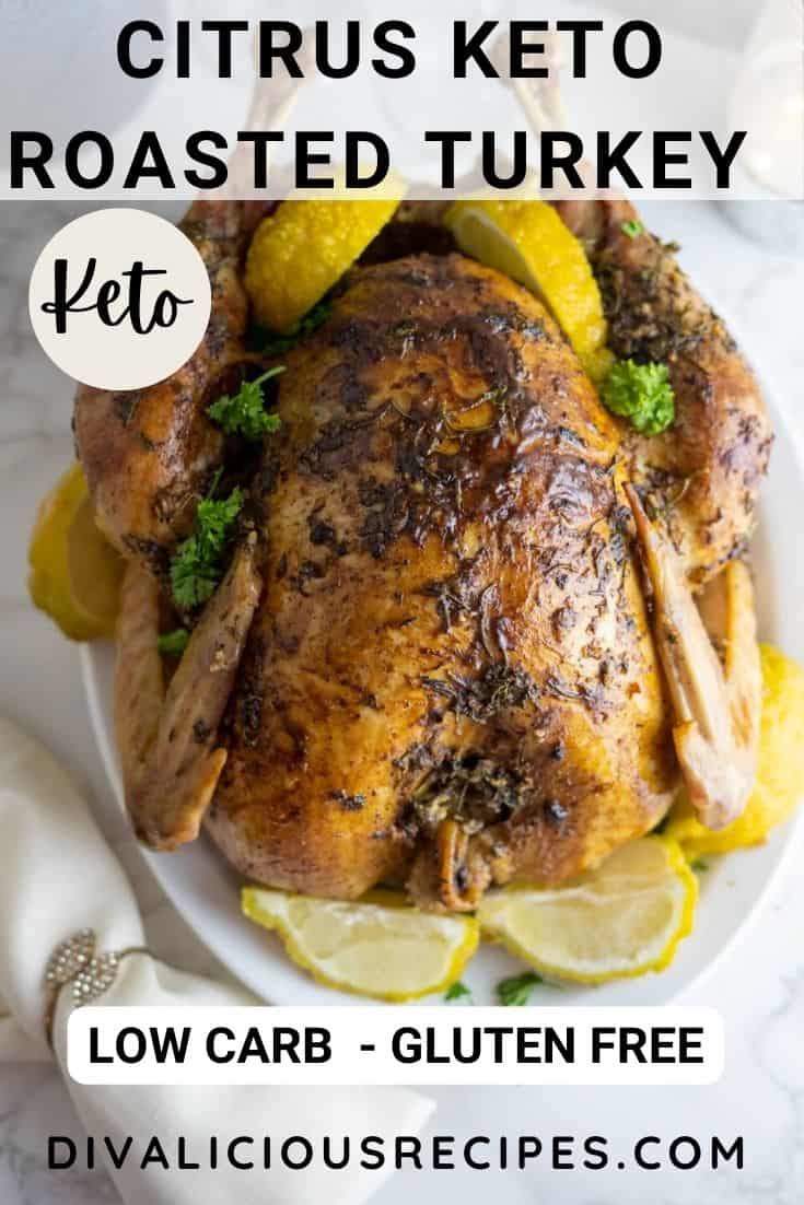 Keto Roast Turkey with Garlic Herb Butter